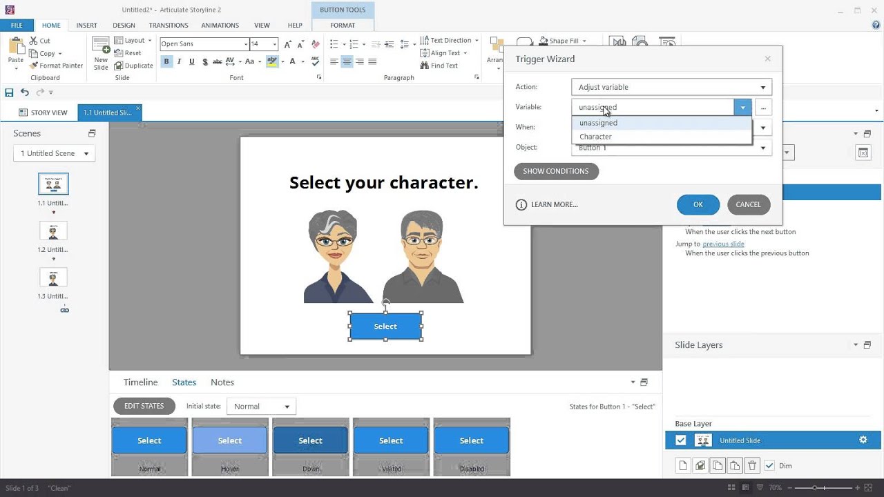 How to Create a Personalized Avatar in Storyline - YouTube