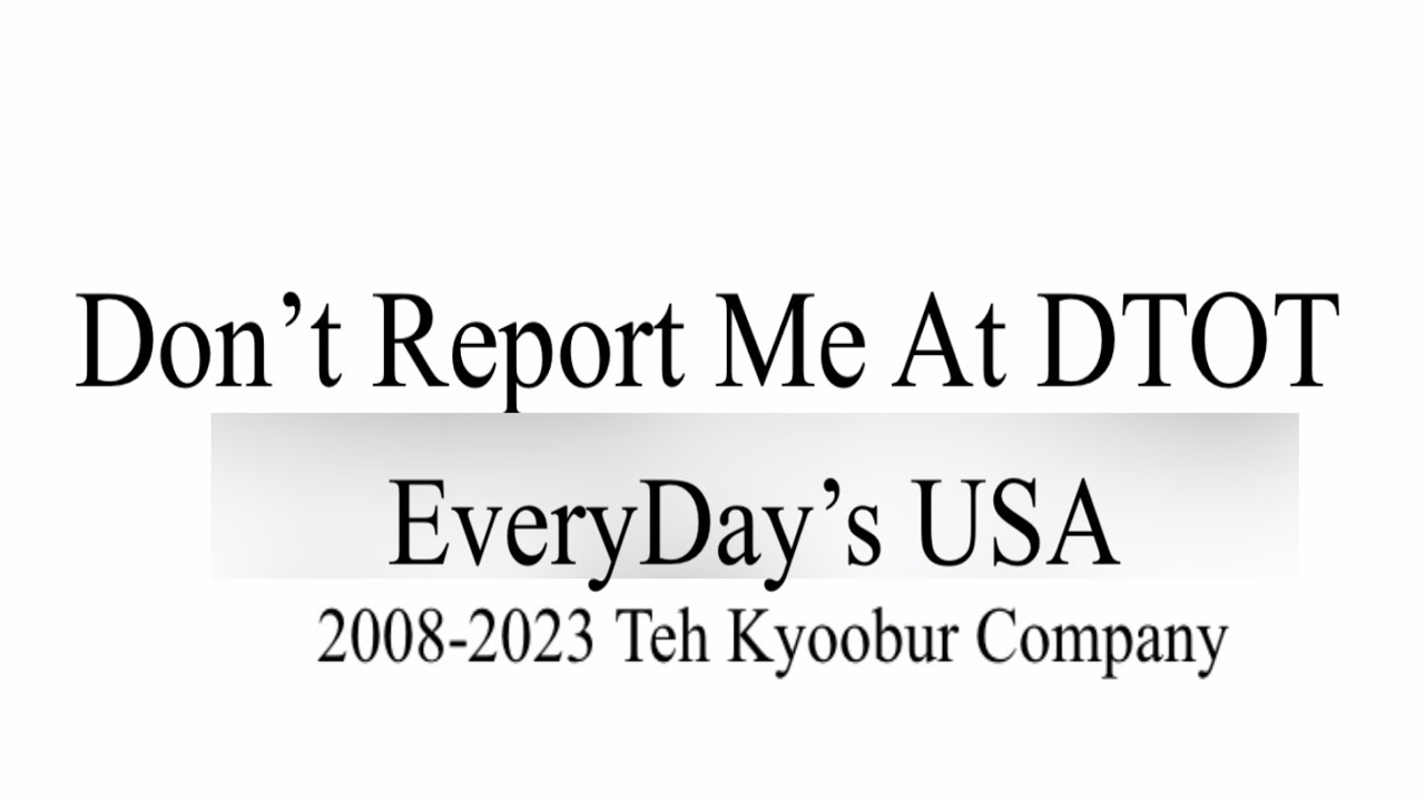 Don’t Report Me At DTOT Live Stream - YouTube