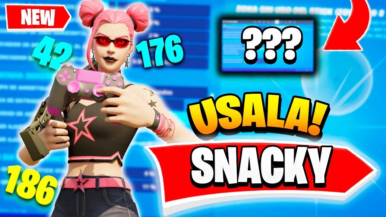 LA SENSIBILIDAD DE SNACKY CONVERTIDA A MANDO | FORTNITE CONSOLA MANDO ...