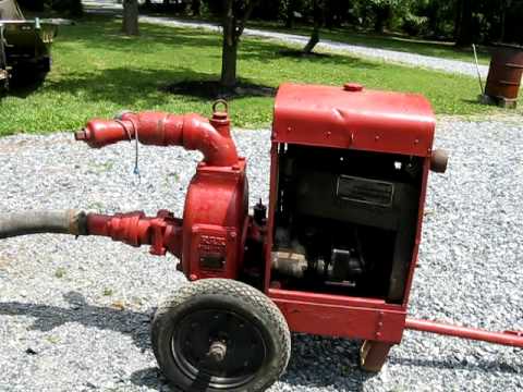 Wisconsin AC4 with REX water pump - YouTube