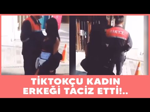 Bu defa kadın erkeği taciz etti! Skandal görüntüler!..