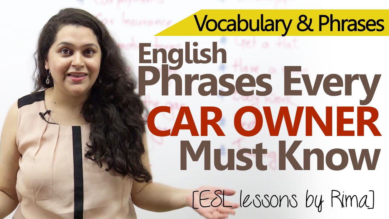 English conversation phrases every CAR Owner must know - Free English ...