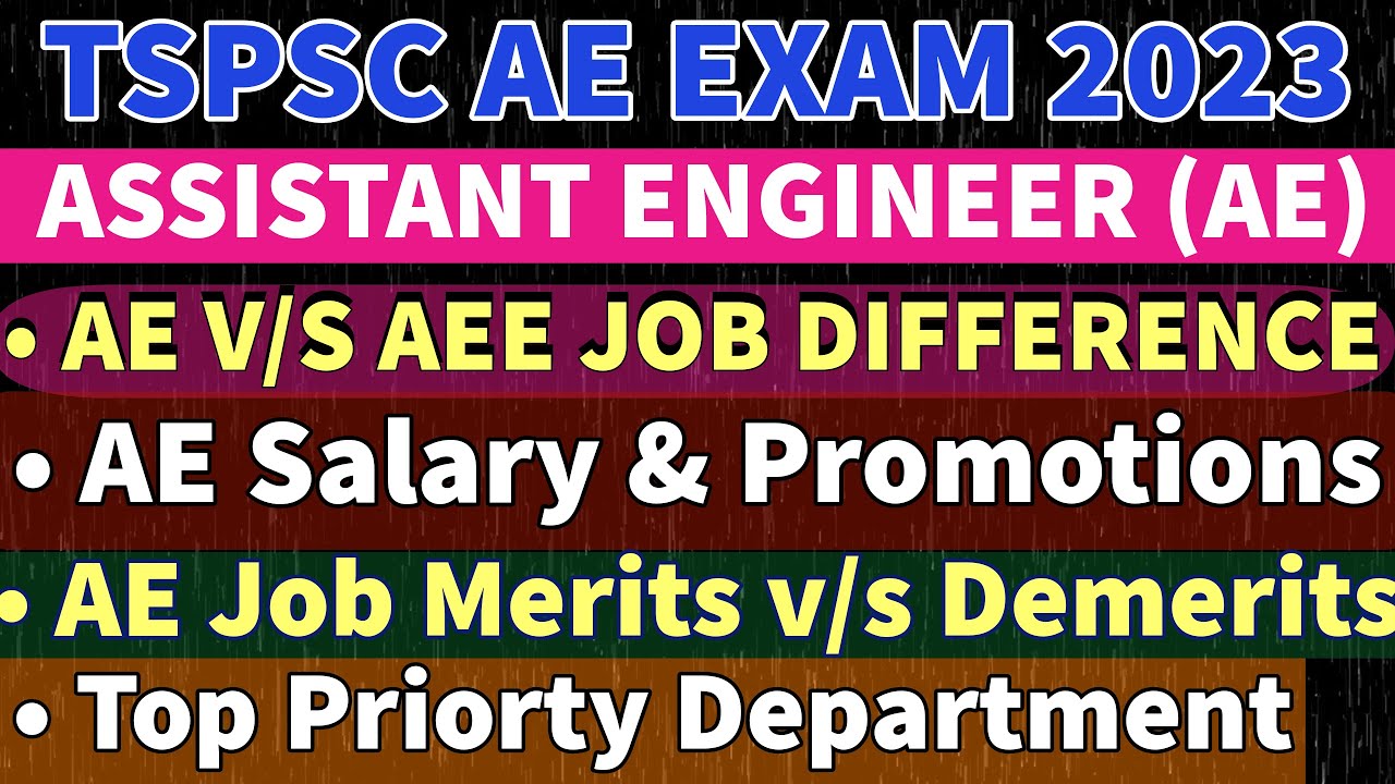 TSPSC AE 2022 || AE Salary, AE Promotions, AE Merits & Demerits, TSPSC Assistant Engineer 2022 ...