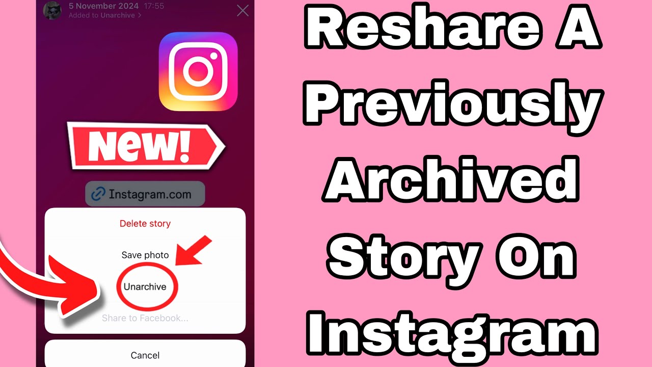 How to reshare a previously archived story on Instagram - YouTube