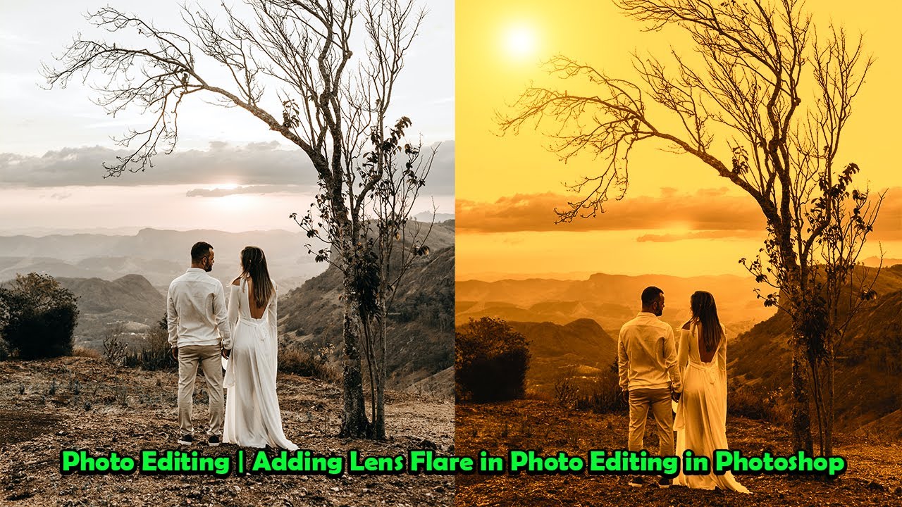 Adding Lens Flare in Photo Editing | Color Matching in Photoshop |Color ...