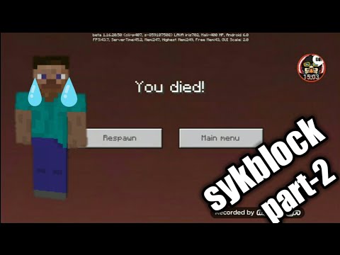 I died in minecraft|| rip Steve ||Minecraft Skyblock||part-2|| - YouTube