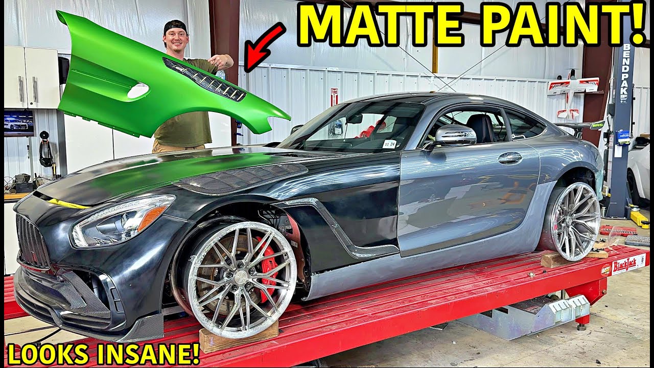 Rebuilding A Wrecked Mercedes AMG GTS! Our Toughest Paint Job Yet ...