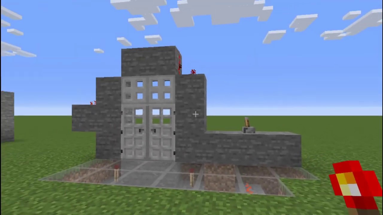 Minecraft 2x3 iron door concept - YouTube