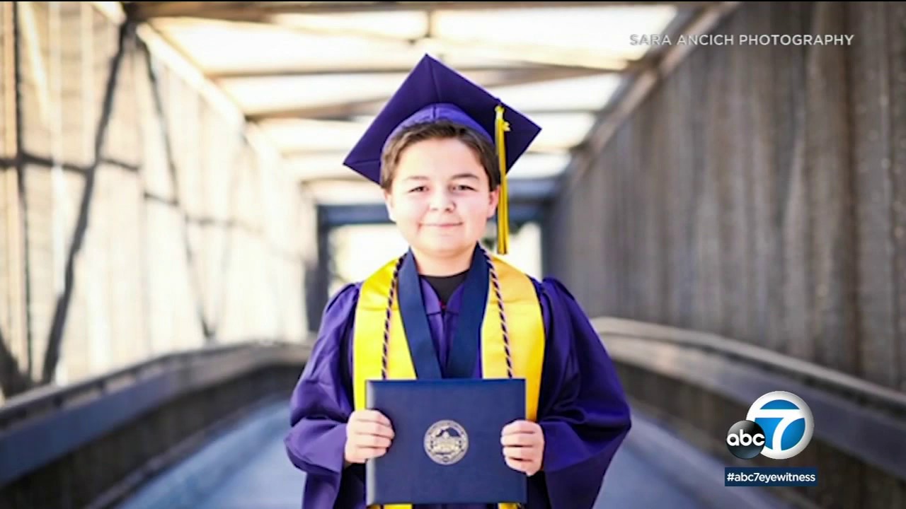 13-year-old student graduates from Fullerton College | ABC7 - YouTube