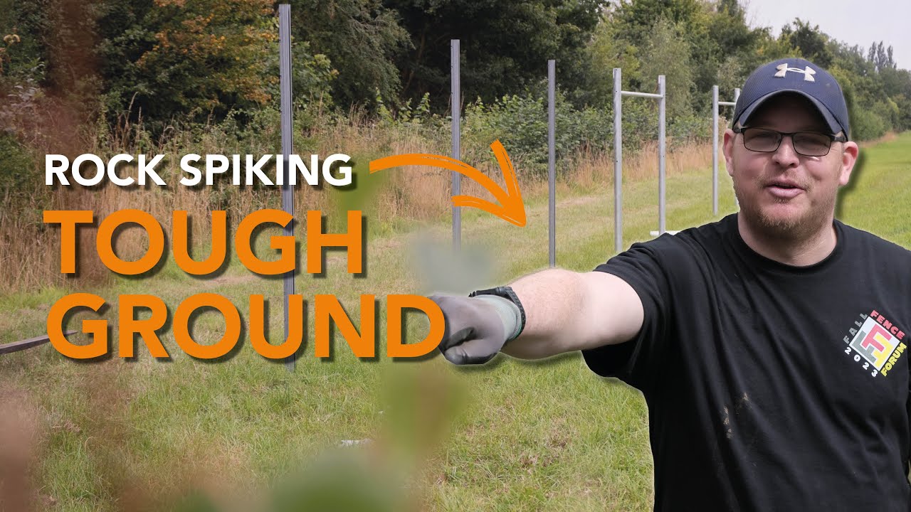 Rock Spiking in the Cotswolds | Installing Fetra's metal fencing system ...