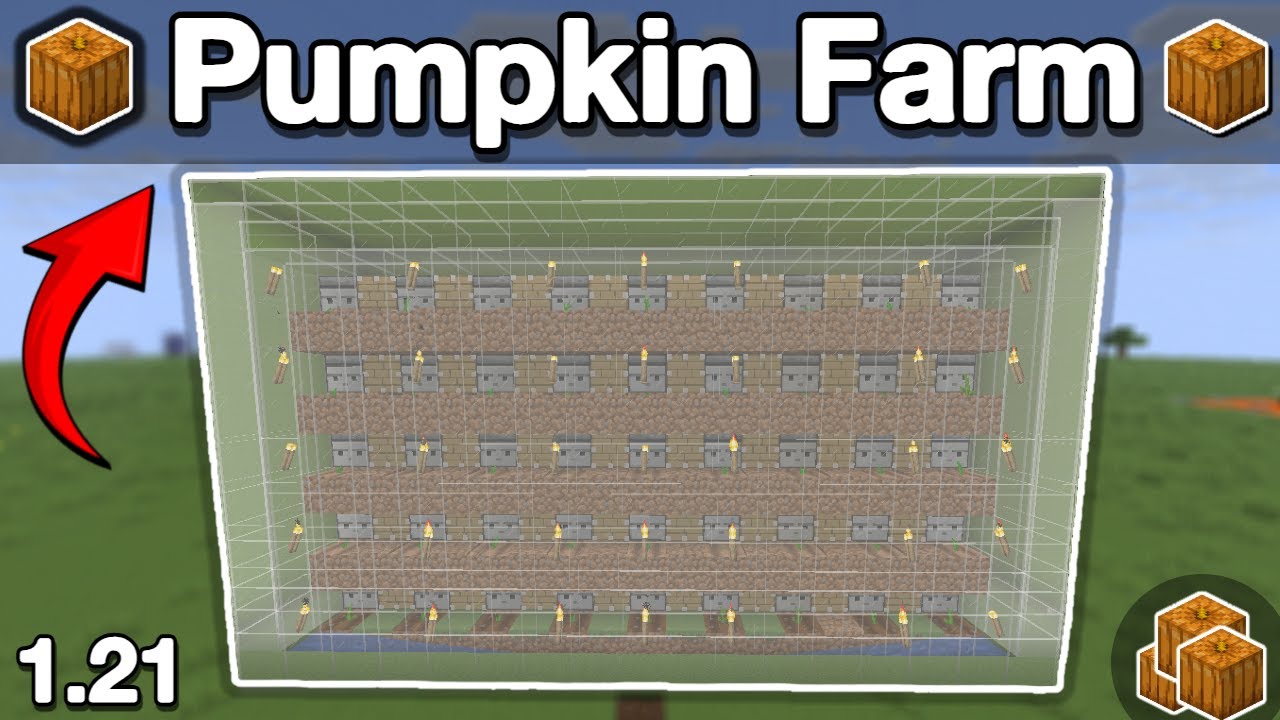 How to Make an AUTOMATIC PUMPKIN FARM in Minecraft - YouTube