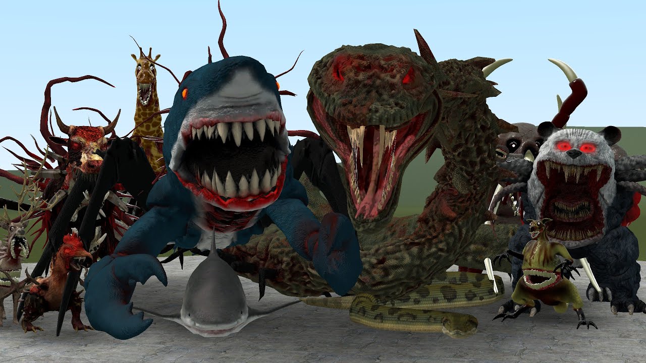 NEW ZOOCHOSIS MUTATED SHARK AND SNAKE ANIMALS In Garry's Mod! - YouTube