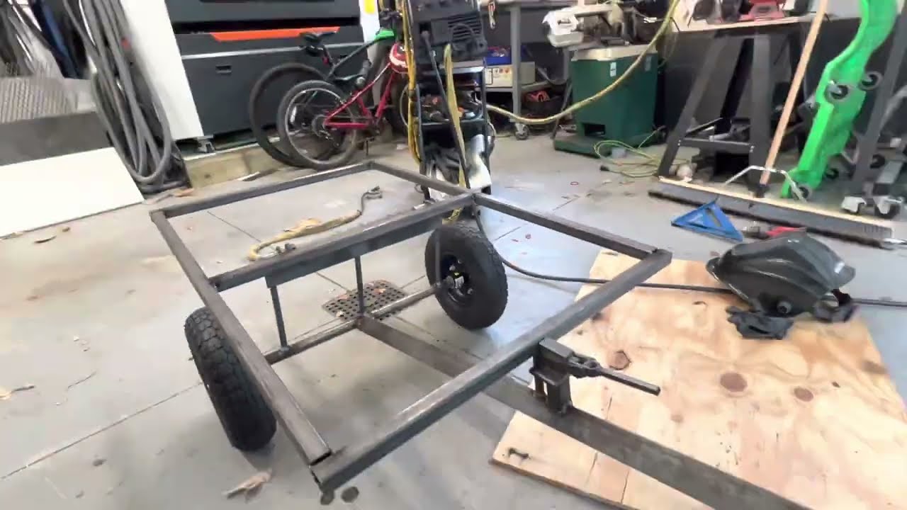 Electric Go Kart Dump Trailer DIY Build - YouTube
