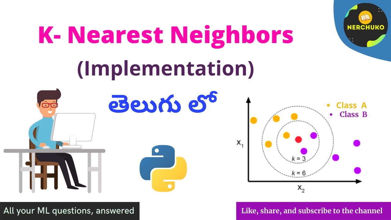 K - Nearest Neighbors Classifier (Implementation) in Telugu || Machine ...