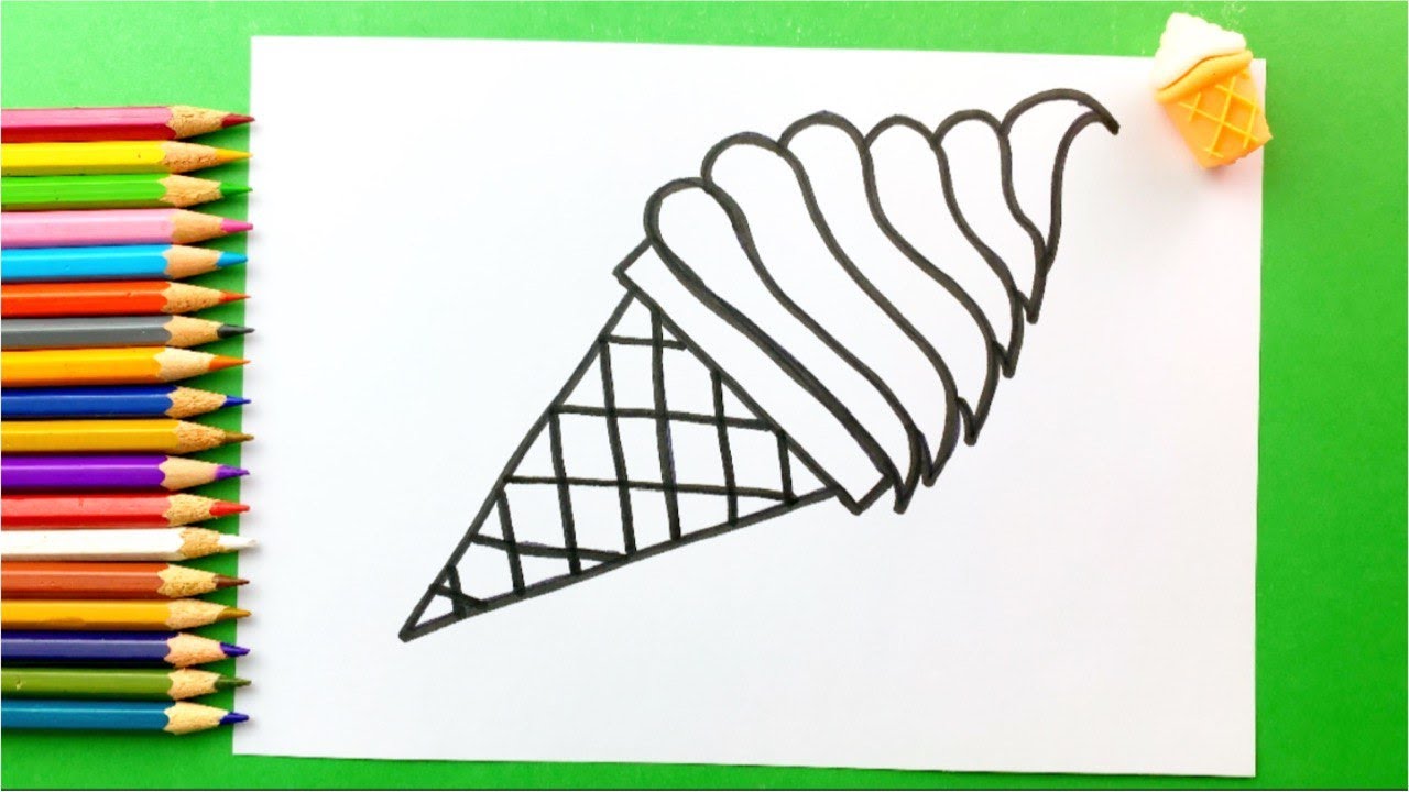 How to draw a big and delicious ice cream | drawing tutorial | drawing ...