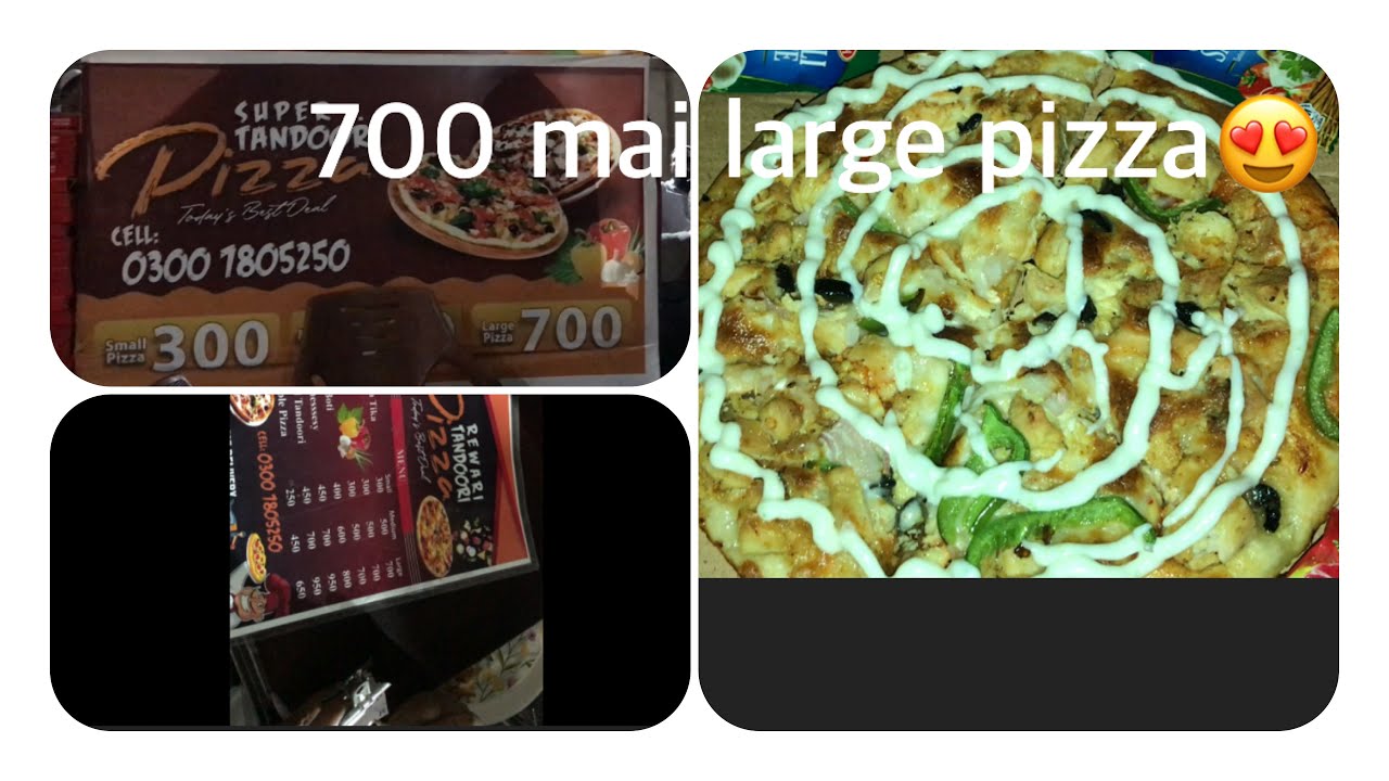 Super tandoori pizza |700mai large pizza |life with Miral&Mommy - YouTube