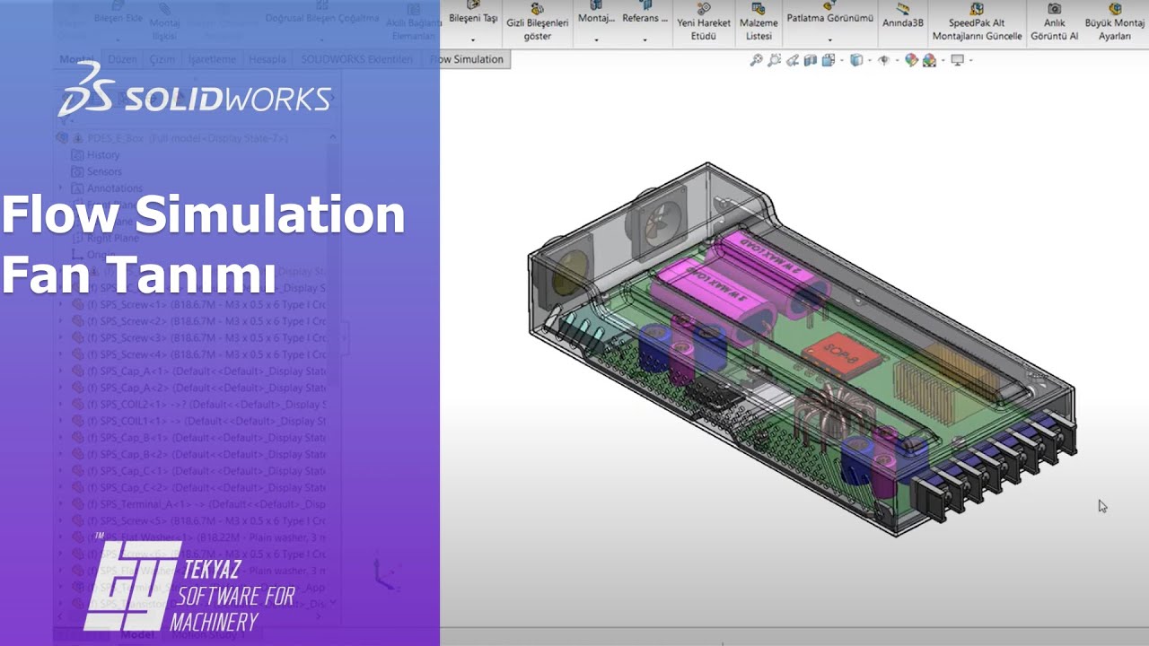 SOLIDWORKS Flow Simulation Fan Tanımı - YouTube