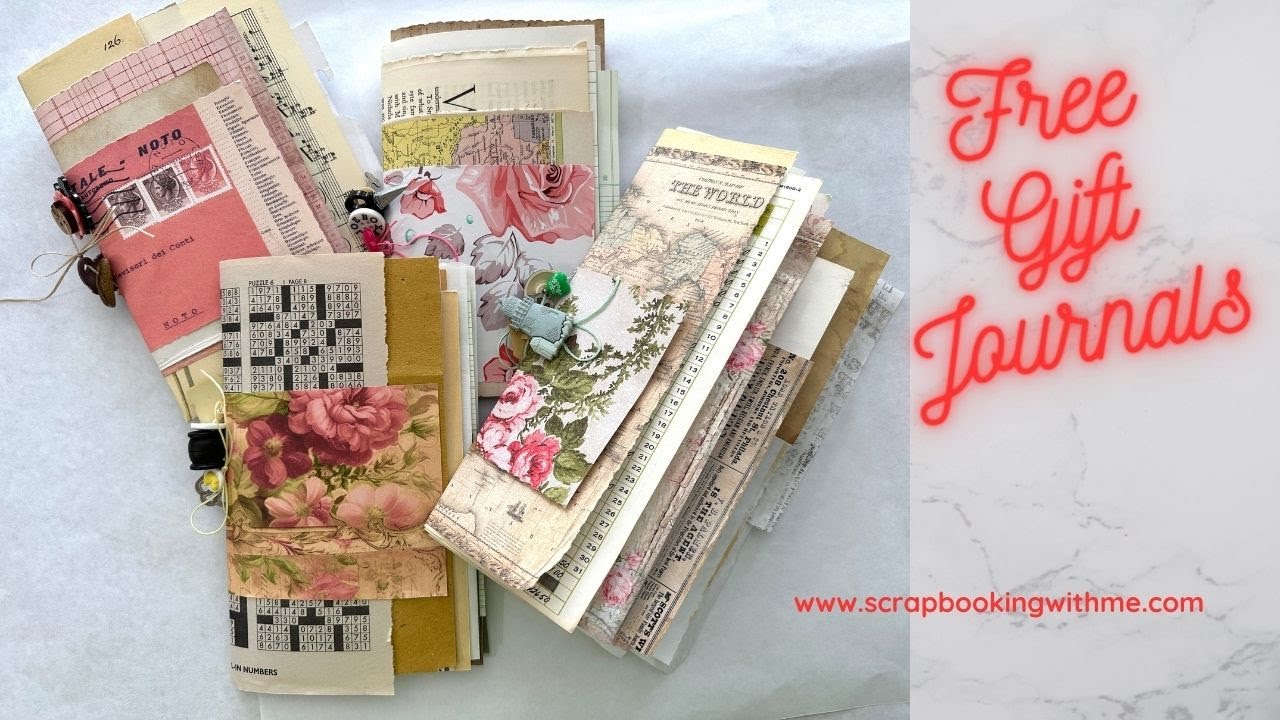 FREE GIFT SCRAP JOURNALS WITH VINTAGE BUTTON CLOSURES | QUICK AND EASY ...