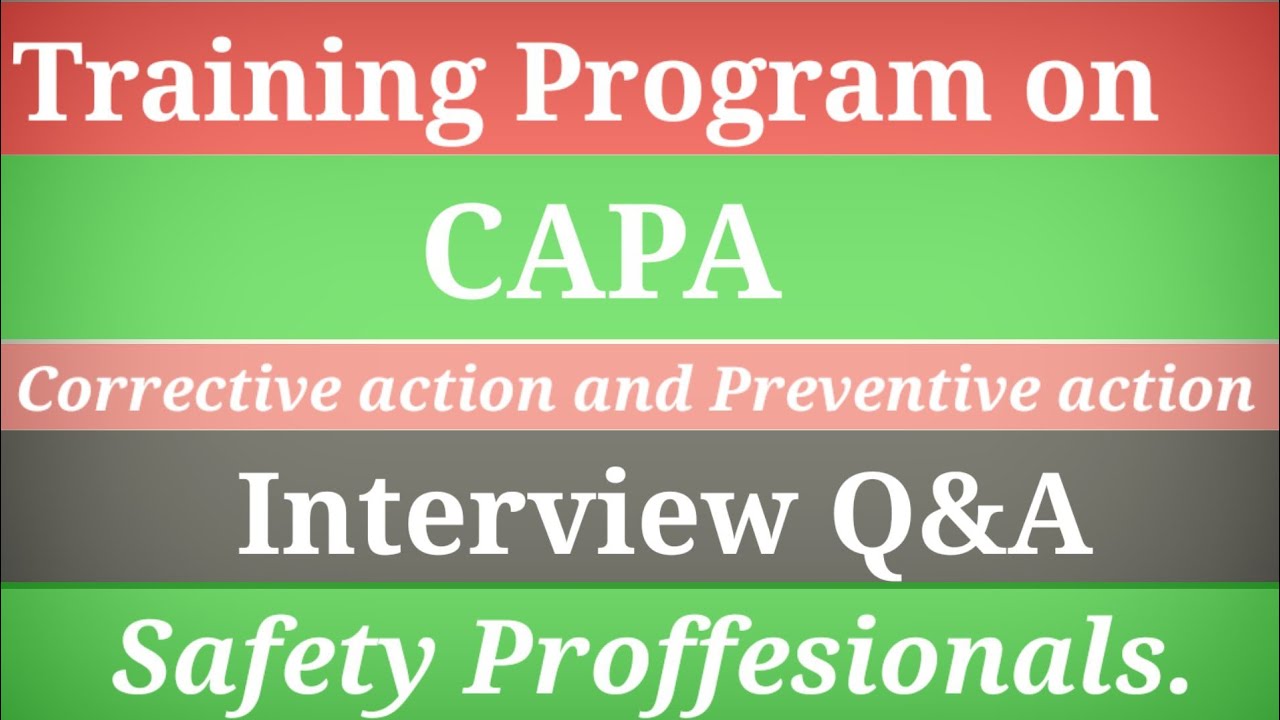 CAPA | Corrective action and preventive action | HSE Vlogs | Safety ...