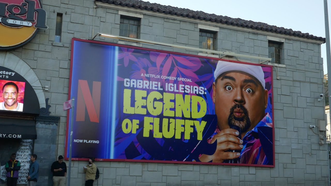 Gabriel Iglesius Legend of Fluffy The Laugh Factory Billboard Marquee ...