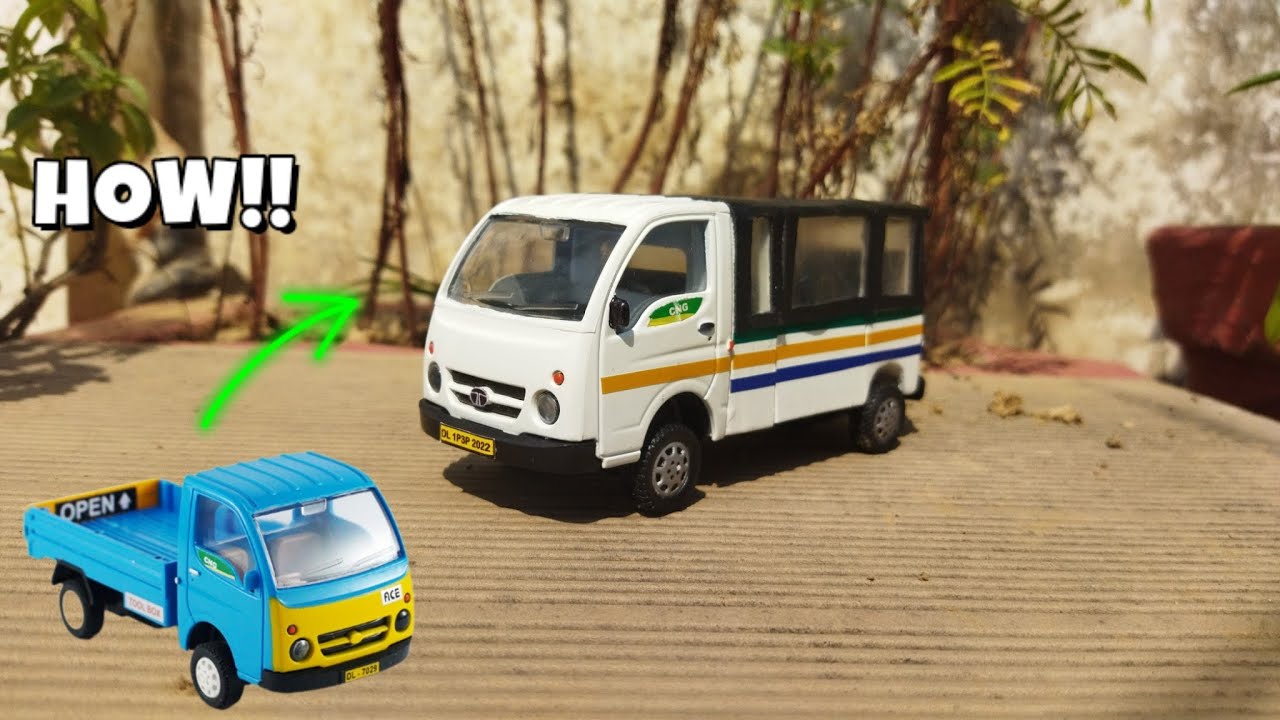Tata Ace Convert into Tata Gramin Seva#scalemodel#automobile#diecast# ...