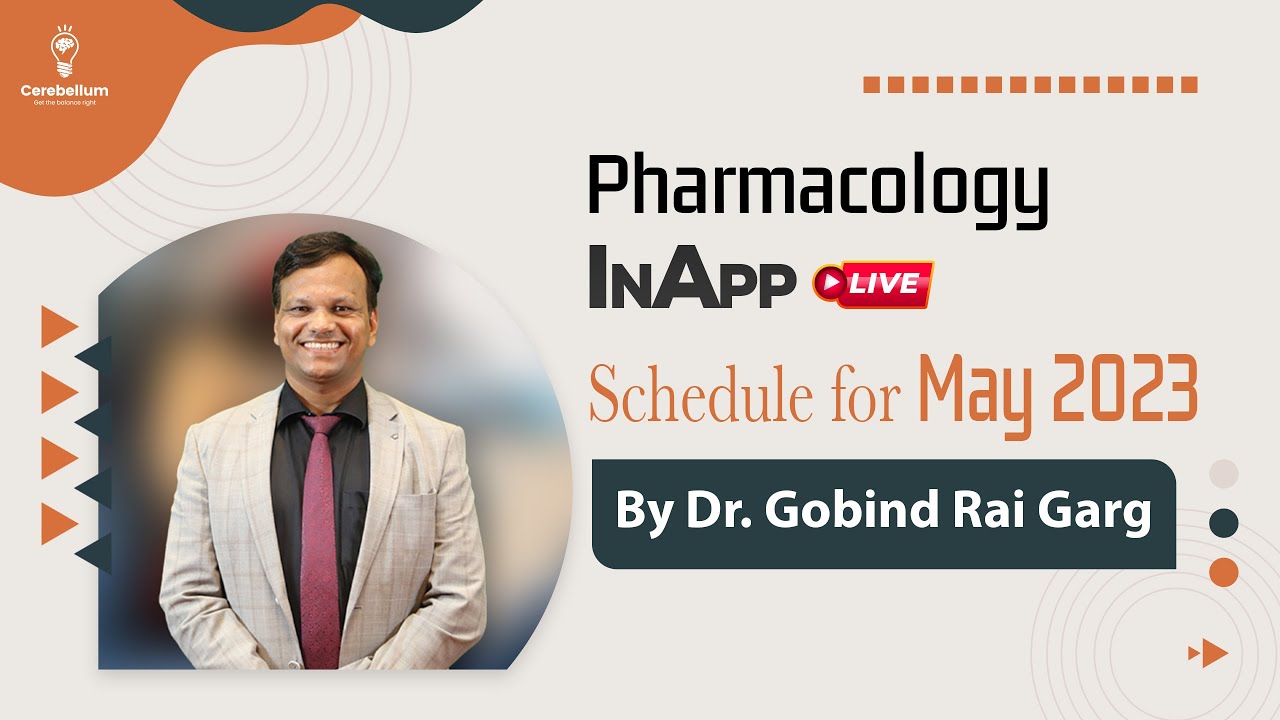 Important Announcement! Pharmacology In-App Live Schedule For May 2023 ...