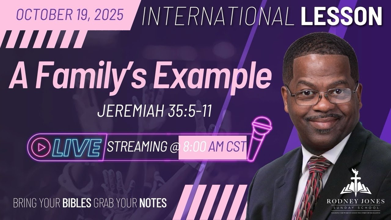 Join Supt Dr Rodney Jones LIVE Sunday School (International), Jeremiah ...
