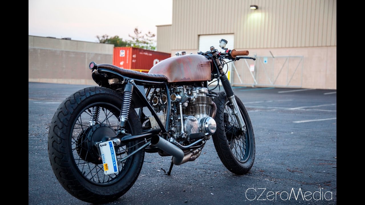 '75 Honda CB550 Cafe Racer Build Pt. 14 - Rear Shocks Removal - YouTube