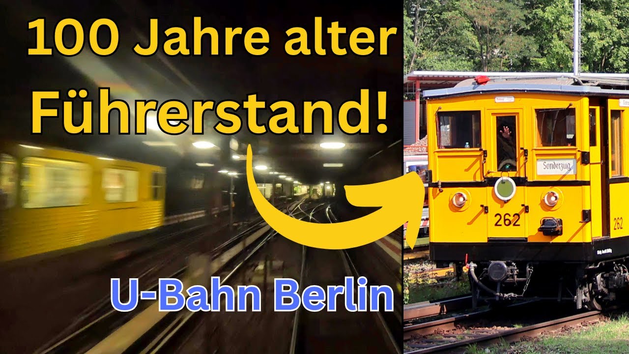 U-Bahn Berlin - Führerstandsmitfahrt U2 im BVG Oldtimer von 1924 | 4K ...