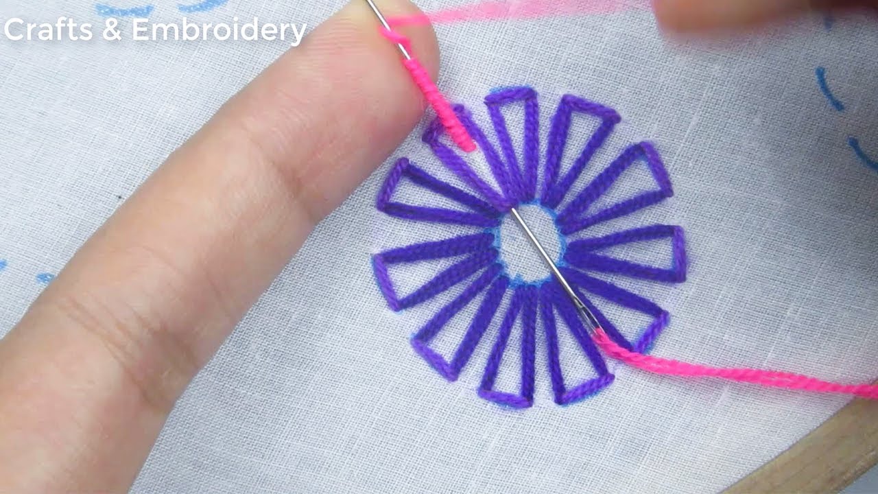 Hand embroidery, Very Easy Flower Embroidery Tutorial, All Over ...
