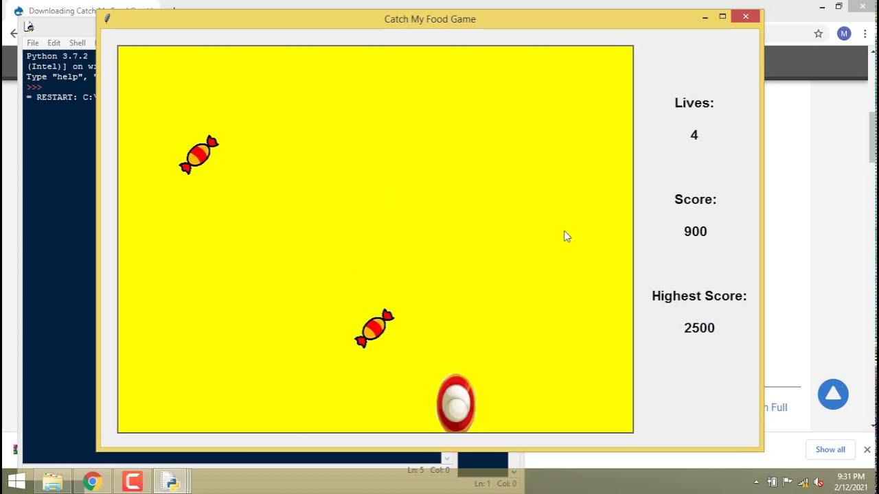 Catch My Food Game using Python - YouTube
