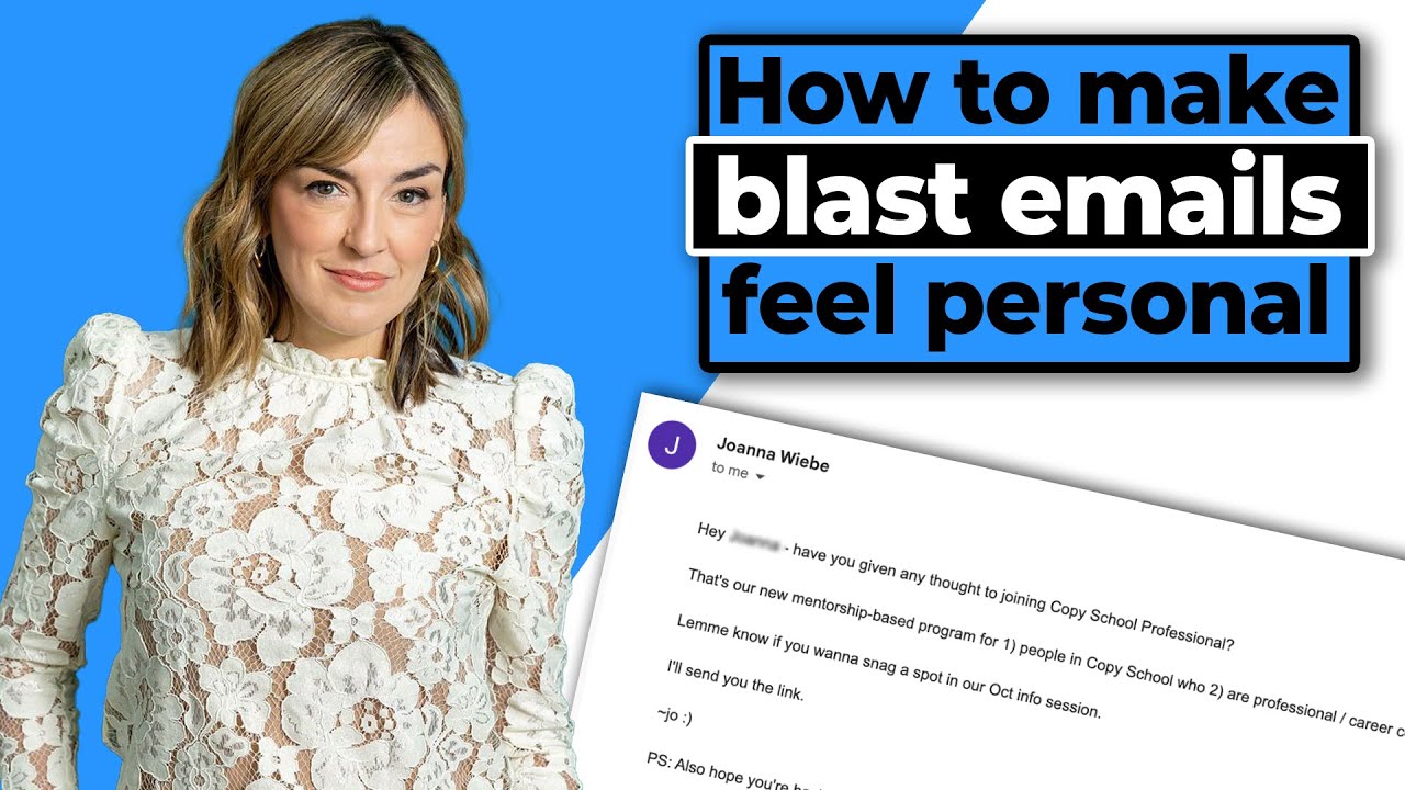 How to Make a Blast Email Feel Personal: Tutorial Tuesdays LIVE - YouTube