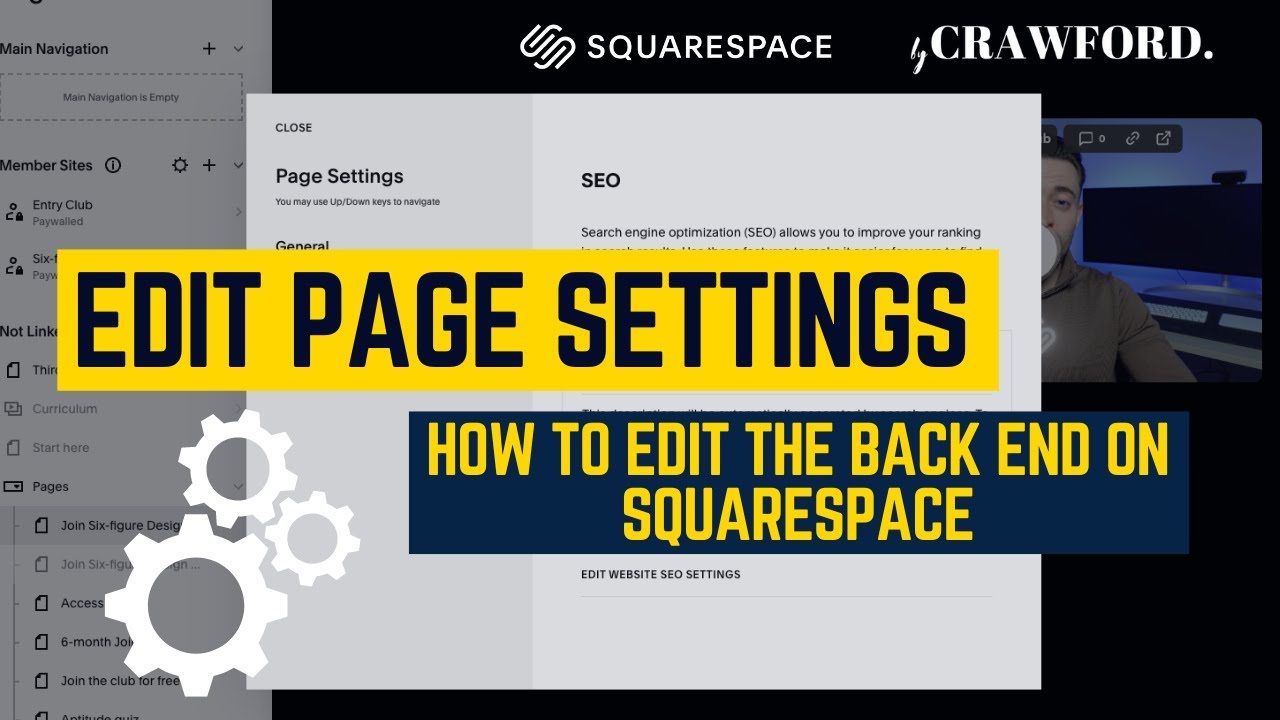 How to Edit the Back End of Page on Squarespace - YouTube