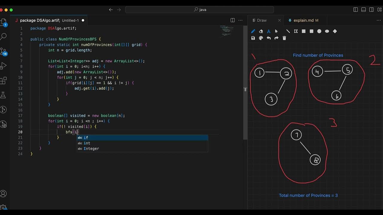 Leetcode 547 Number of Provinces Using BFS - YouTube