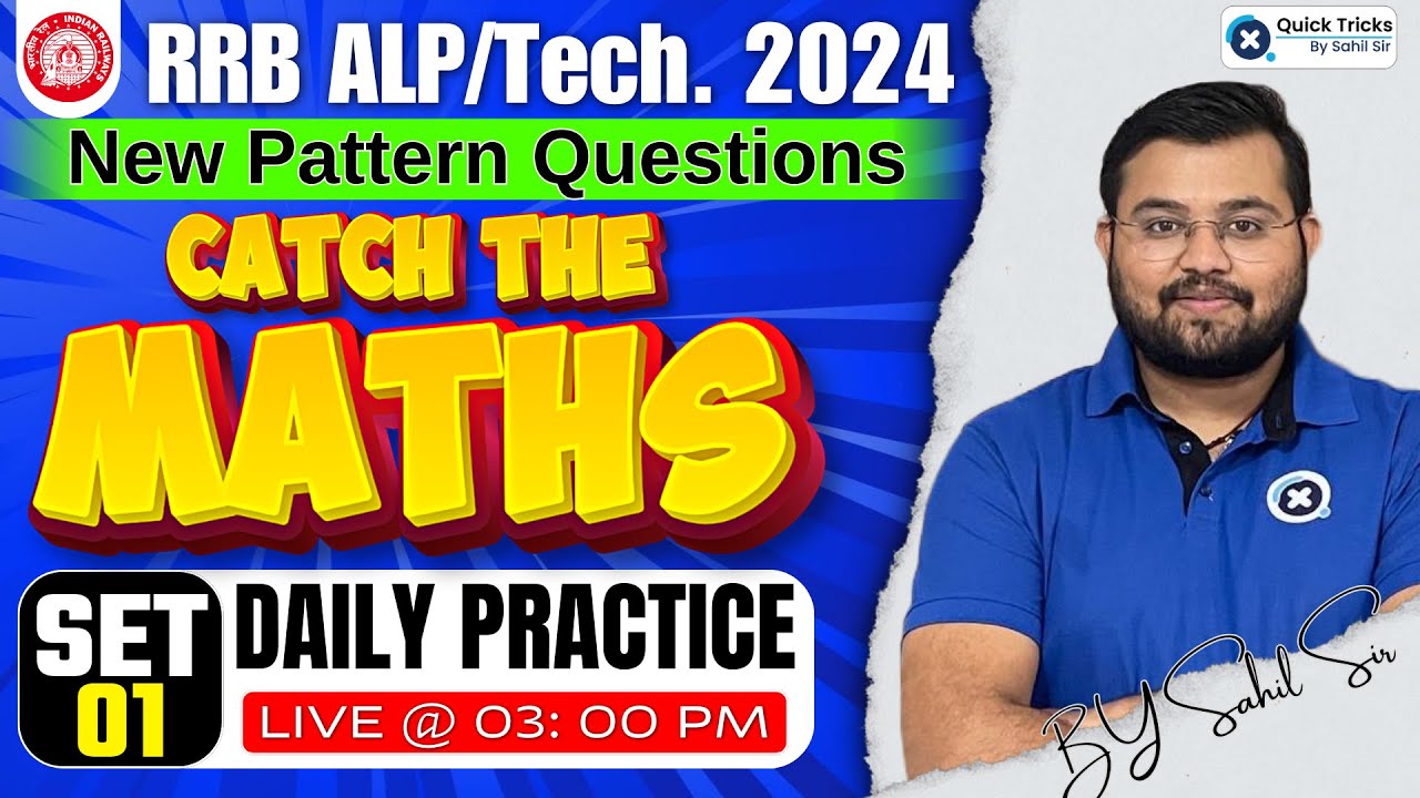 Railway ALP/Tech 2024 | Catch The Math CTM | Daily Practice Program - 1 ...
