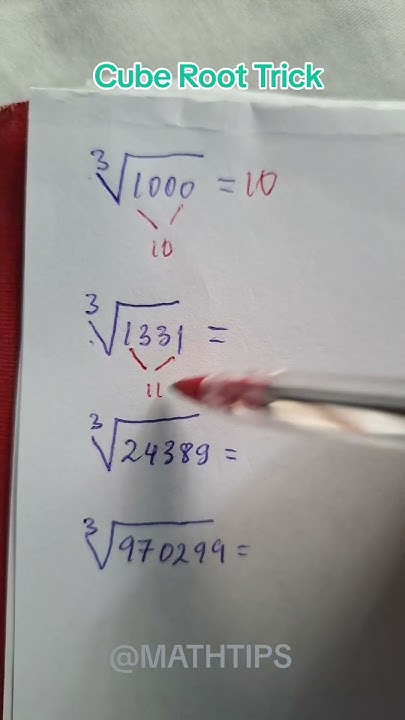 Cube root trick. #maths #mathtricks #cuberoottrick #mathematics - YouTube