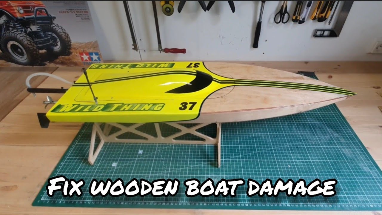 RC boat build: How to fix / damage repair - YouTube