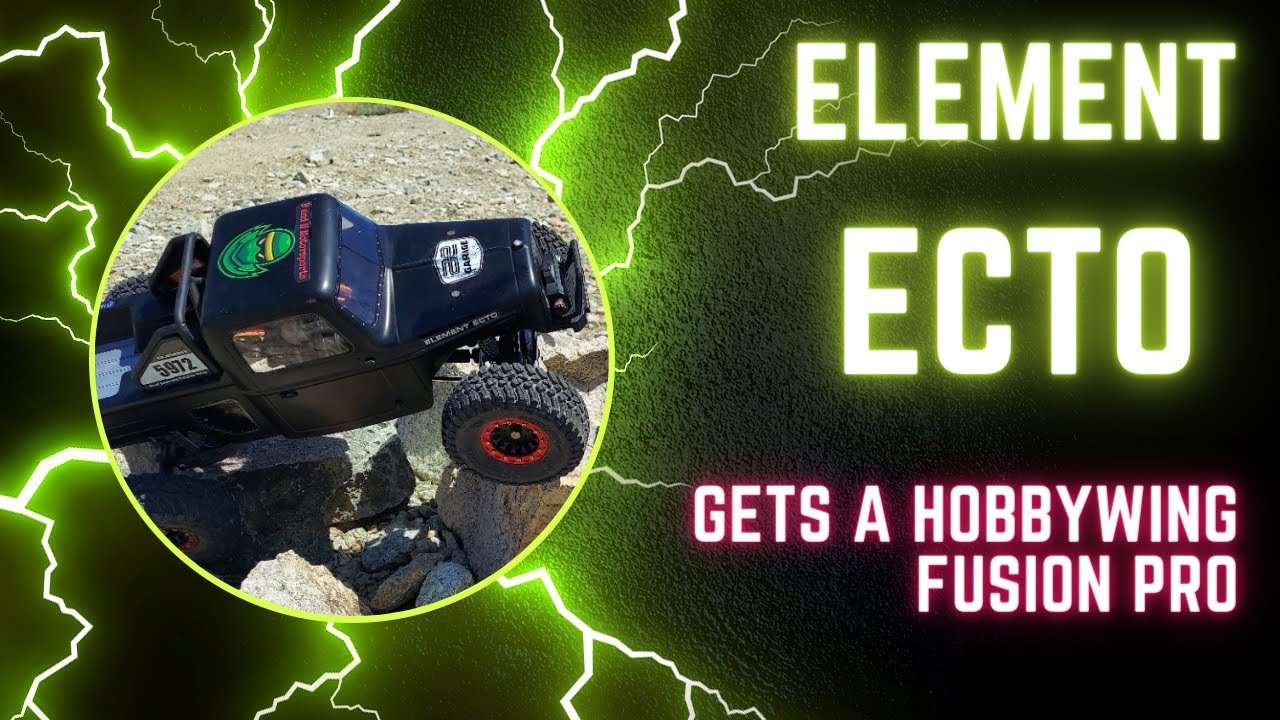 Element Ecto with the Hobbywing Fusion Pro installed. Backyard course run. - YouTube