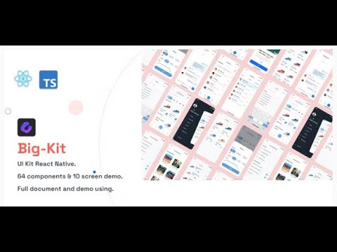 Big Kit React Native 64 editable components - YouTube