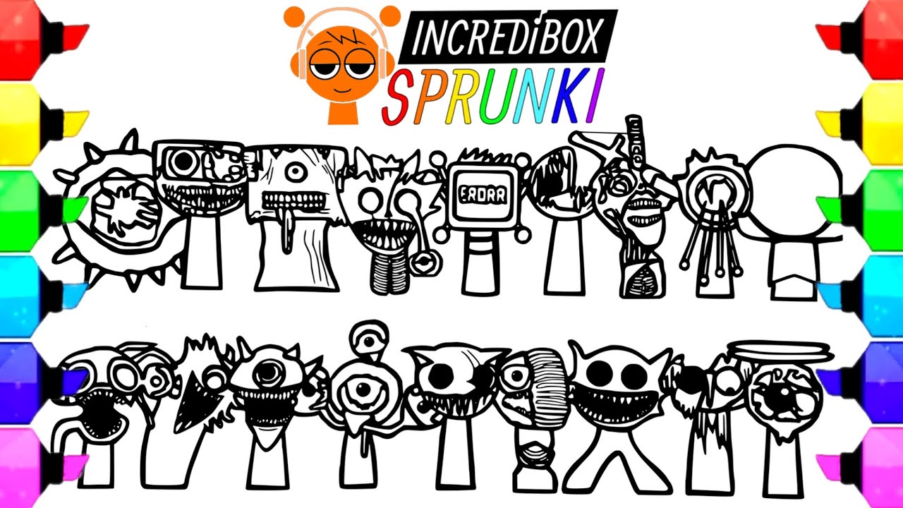 Incredibox Sprunki Coloring Pages / How to Color ALL Evolution Sprunki ...