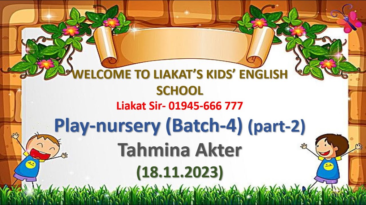 Kids Spoken English Play-Nursery (batch-4) 18.11.2023 (Part-2) - YouTube
