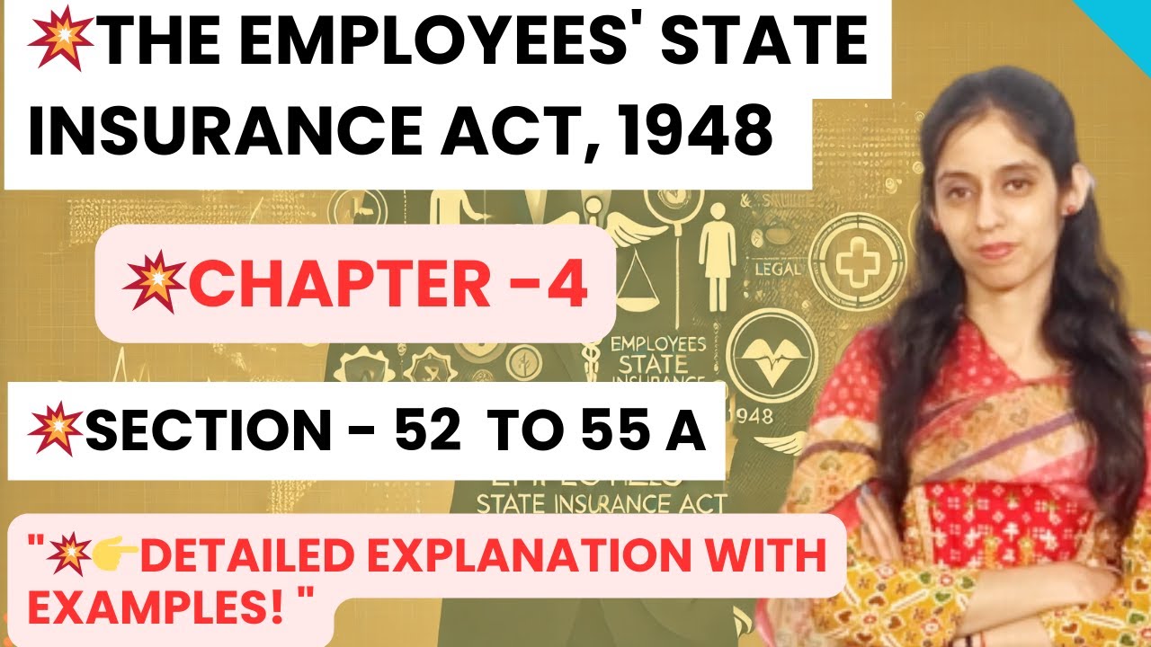 ESI Act 1948: Sections 52 to 55A Explained | Benefits & Compensation ...
