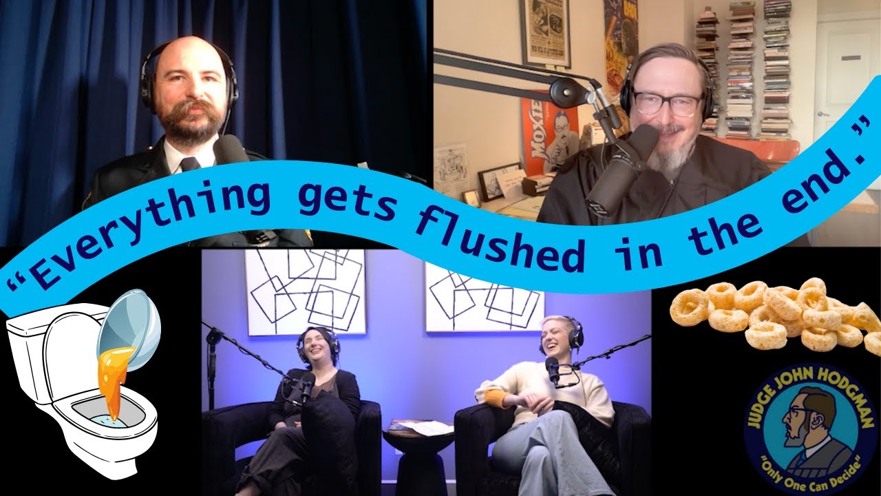 Trish flushes SOUP in the toilet?! Judge John Hodgman Episode 661 ...