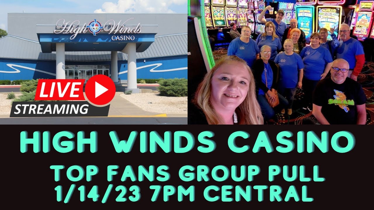 VGT Red Screen Slots Group Pull High Winds Casino Top Fans - YouTube