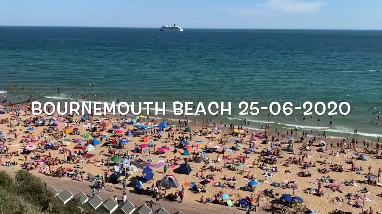 Bournemouth Beach |crowd at Bournemouth |Hottest Day At Beach|busy day ...