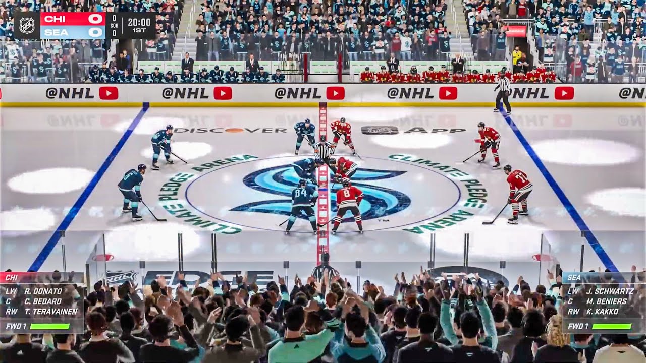 Seattle Kraken vs Chicago Blackhawks NHL 26 Gameplay - YouTube