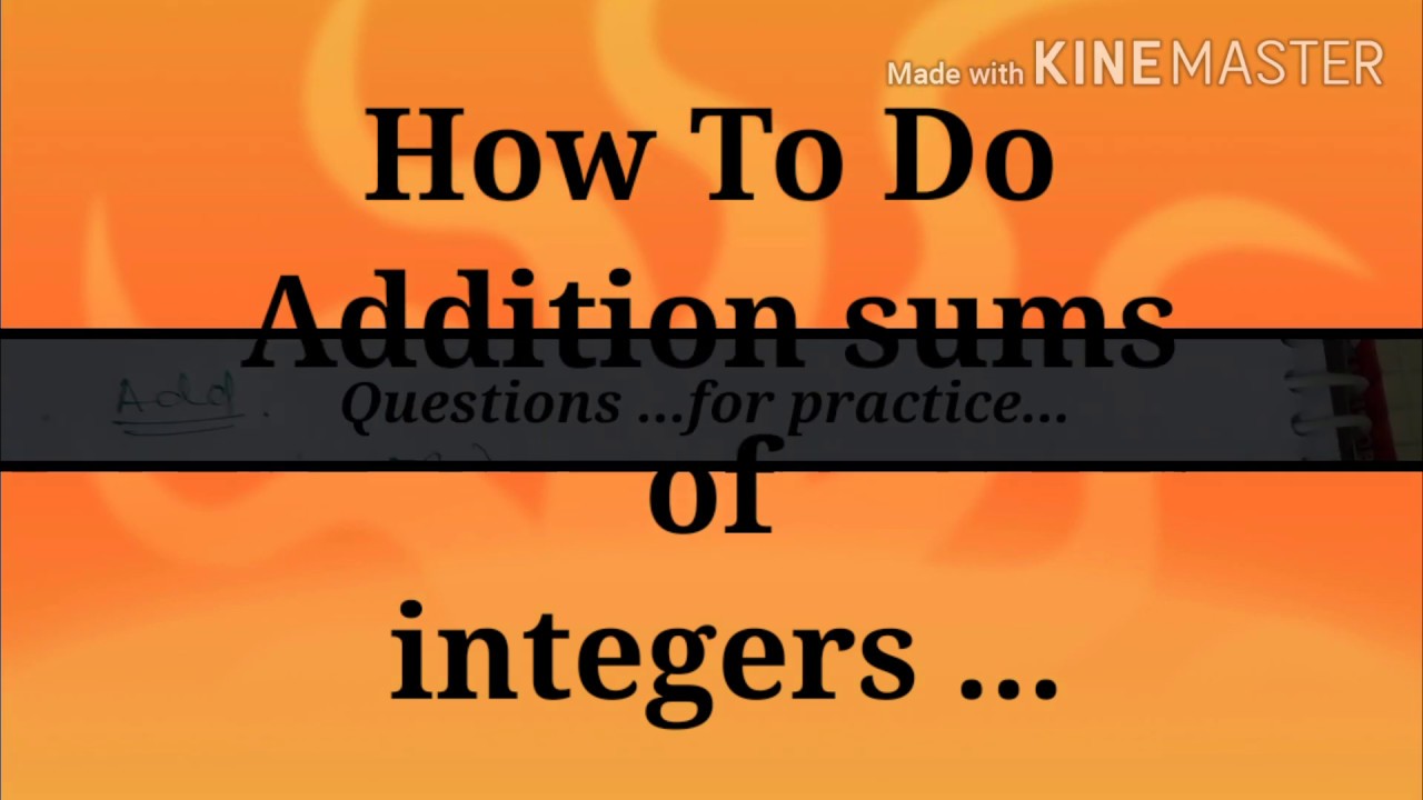 Integers Part-4||How To solve Addition questions of integers|| |Arithmetic Section|..By Saumya ...