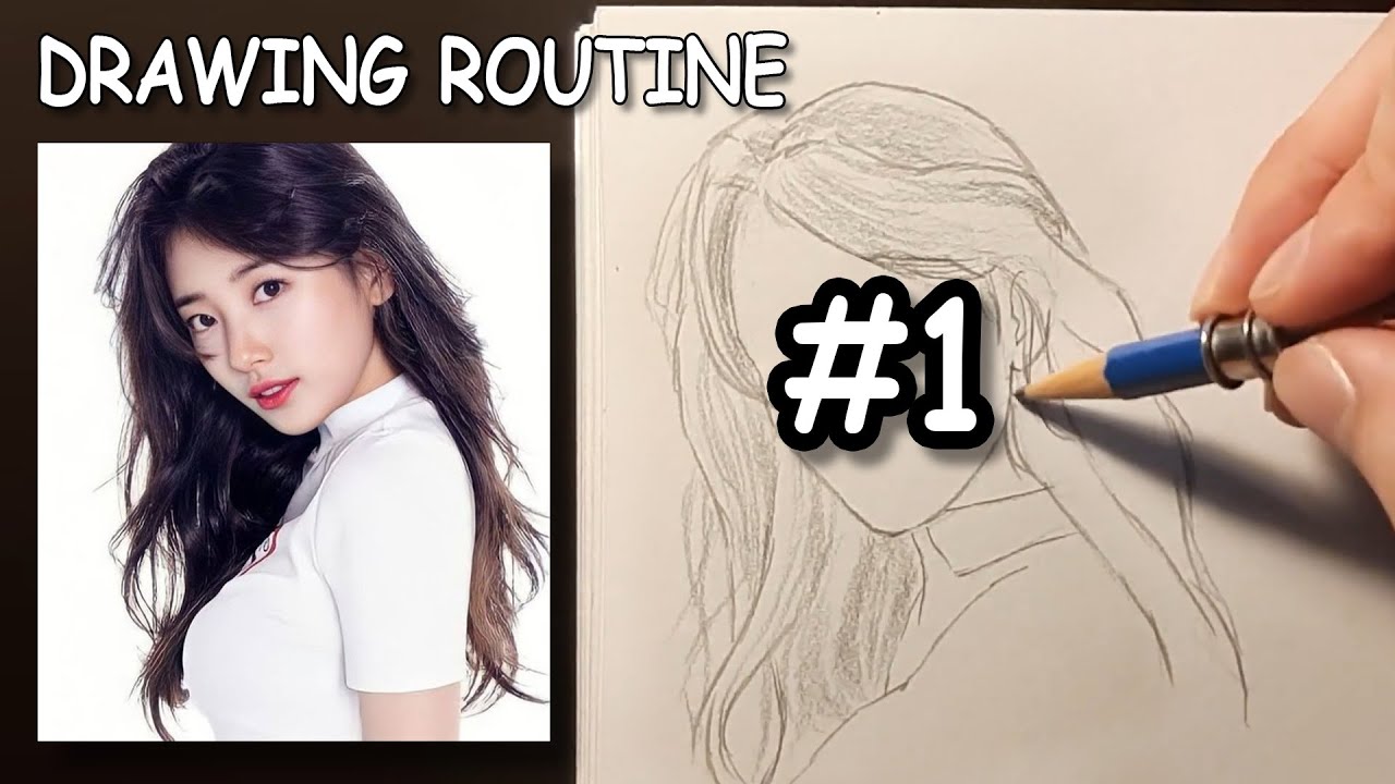 Learning how to draw with the Loomis Method - Drawing Routine #1 - YouTube