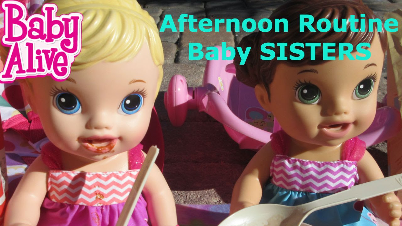 BABY ALIVE Afternoon Routine With Baby Alive SISTERS! - YouTube