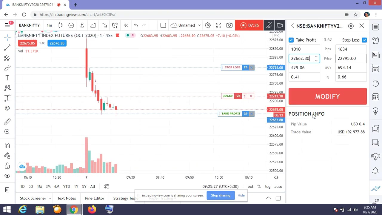 Live intraday trading with pattern breakout and stoploss trailing ...
